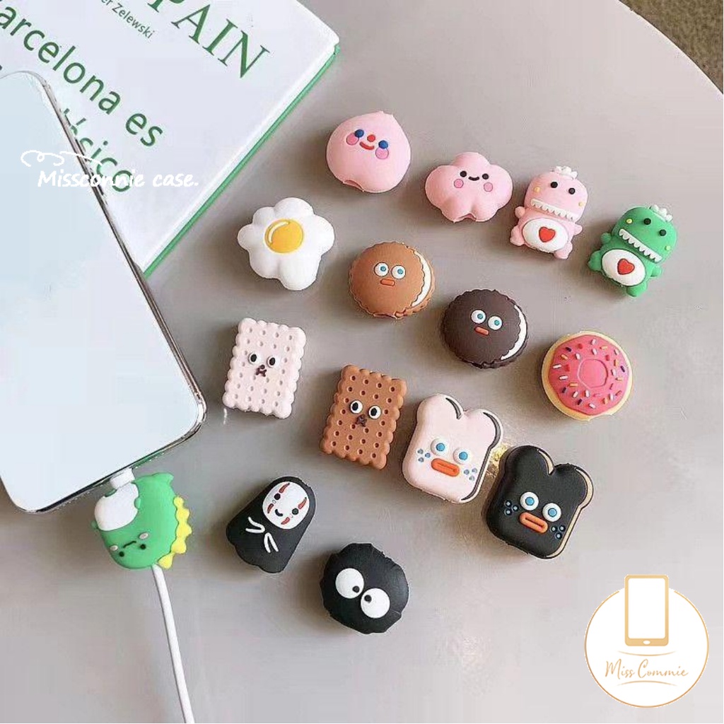 Cute Cartoon Little Dinosaur Data Line Protector Charger Cable Winder ...