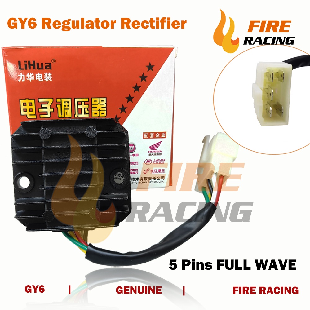 Original GY6 Fullwave Rectifier Regulator 5 Pins FULL WAVE | Shopee ...