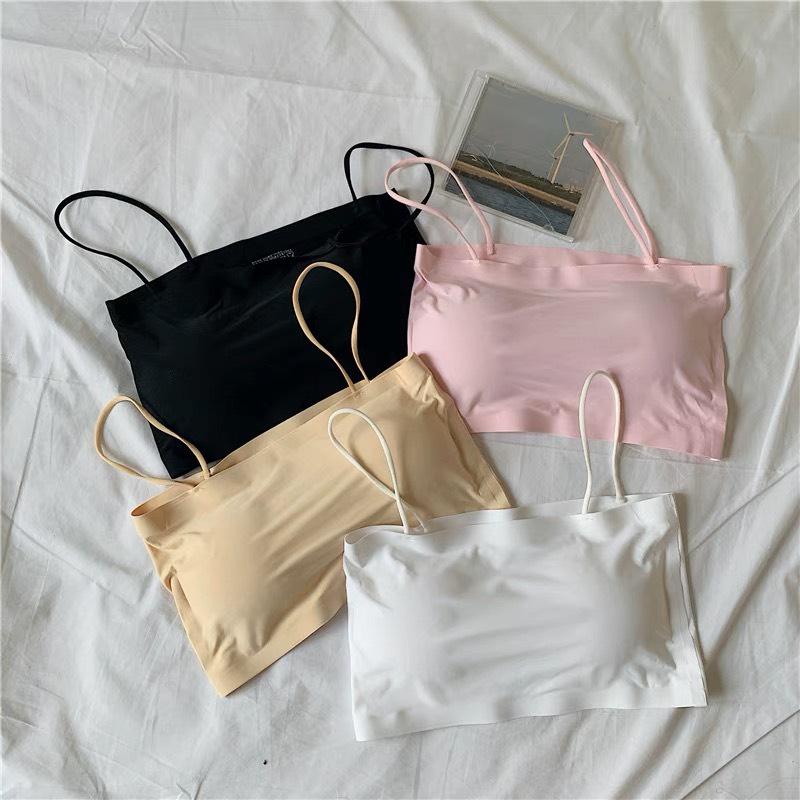 Bra-style bra with foam padding that hugs the entire bust in super cool ...