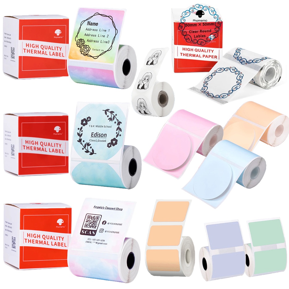 Phomemo Label for M110/M200 Printer Multi-Purpose Square Self-Adhesive ...