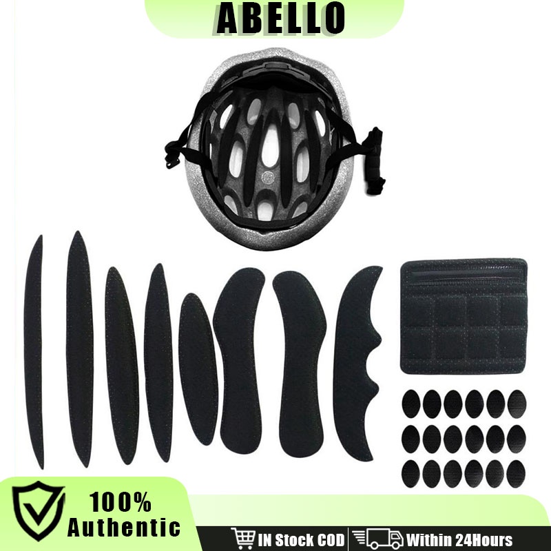 9PCS Universal Helmet Padding Foam Set with Velcro Breathable Bicycle ...