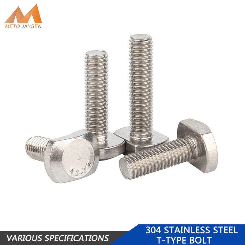 M5 M6 M8 M10 Stainless Steel 304 T-Head Bolts T-Slot Screw Square Bolt T-head Screws T-bolt ...