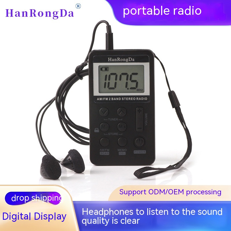 [Ready Stock am fm Mini Portable Radio Digital Display Elderly Radio ...