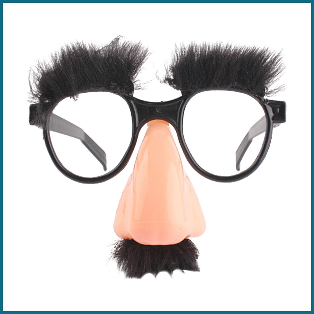 Disguise Glasses Big Nose Glasses with Eyebrows Mustache Silly Funny ...