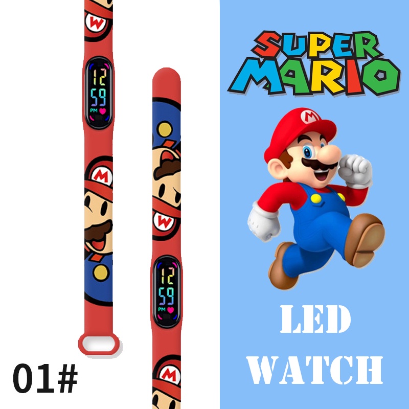 Kids Digital Watch Super Mario Bros Luigi Yoshi | Shopee Philippines