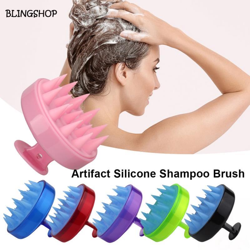 Plastic Silicone Massage Comb Clean The Scalp Thoroughly Scalp Massage ...