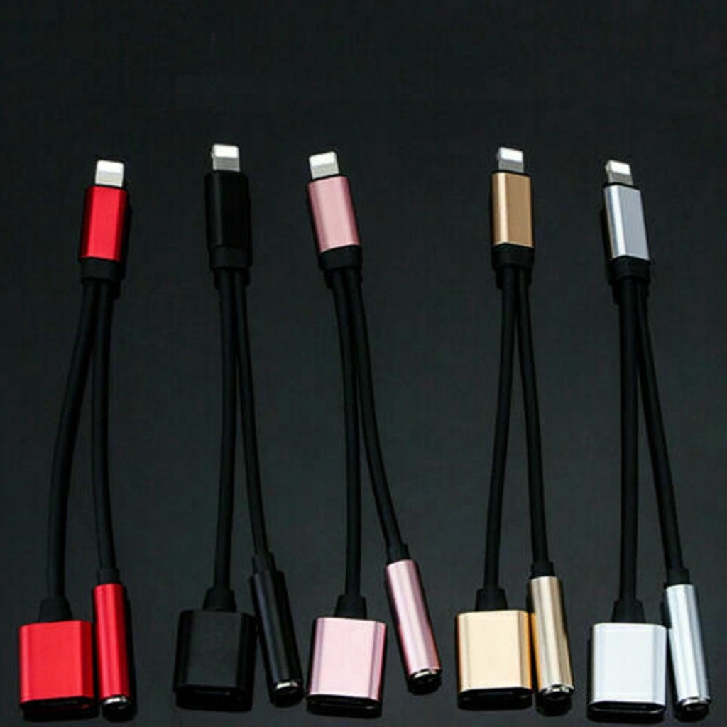 2in1 3.5mm AUX Cable Adapter iPhone Splitter | Shopee Philippines