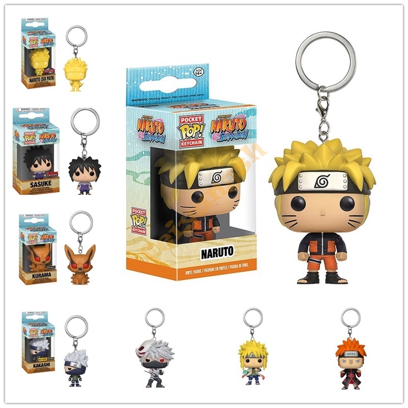 New Funko Pop Keychain Six Path Naruto Sasuke Kurama Kakashi Anime Toy ...
