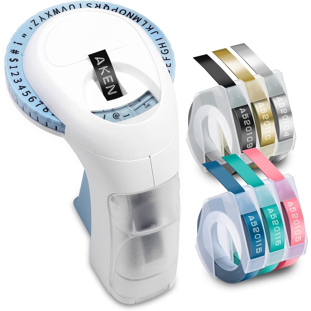 Omega S 3D Embossing Label Maker with Tapes Handheld Label Printer ...
