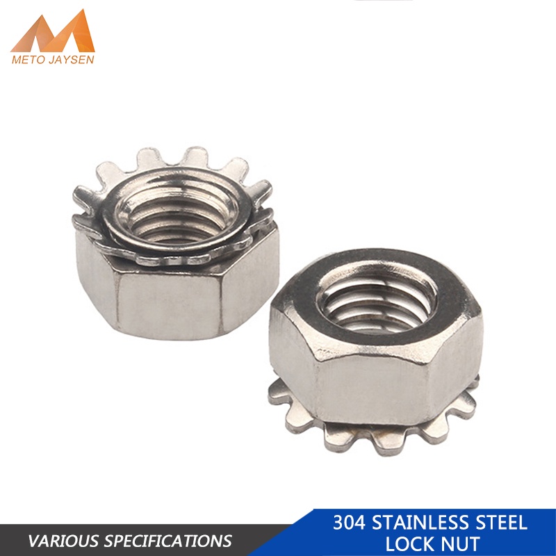 304 Stainless Steel Toothed Nut M3 M4 M5 M6 M8 M10 Hex Hexagon Socket ...