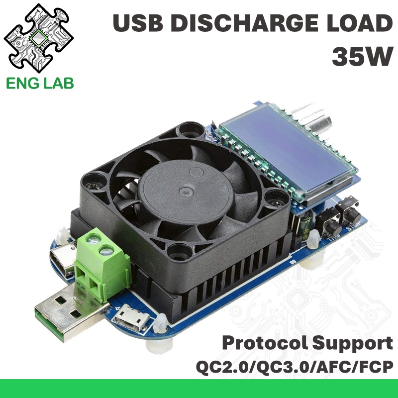 ENGLAB★35W USB Discharge Load Tester With Digital Display, Electronic ...
