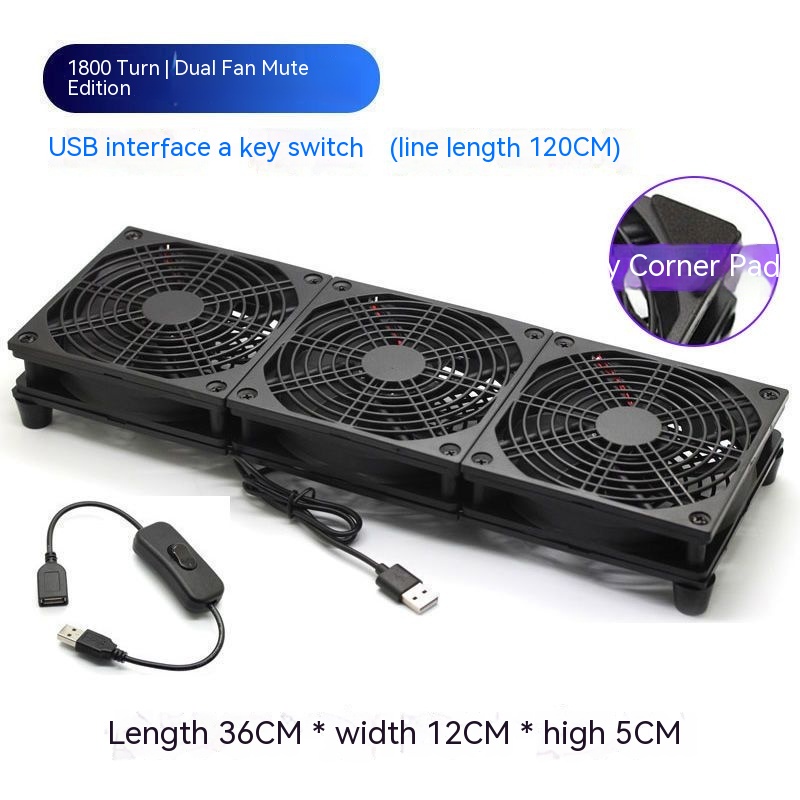Router Cooling Fan Rack 5V USB Fan TV Box Laptop Optical Modem Cooling ...