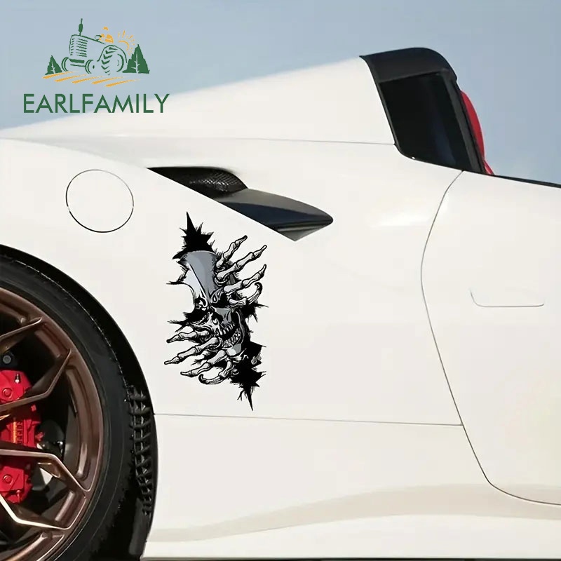 EARLFAMILY 13cm Scary Ghost Tear Car Sticker for Car Door Motorcycle ...