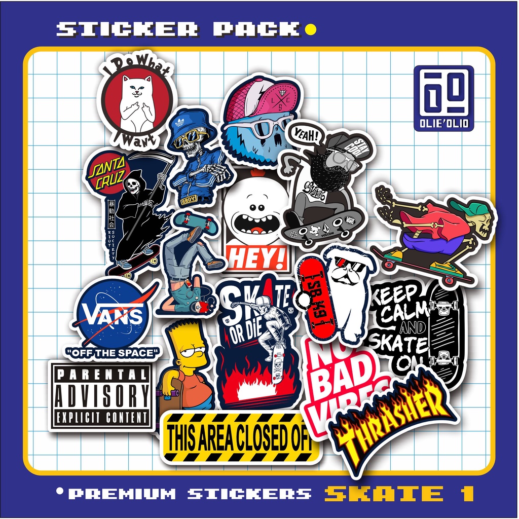 Logo Sticker Skate Skateboard hypebeast graffiti Waterproof laptop ...