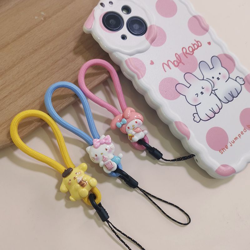 Cute Melody Purin Mobile Phone Lanyard Adjustable Hanging Rope USB ...