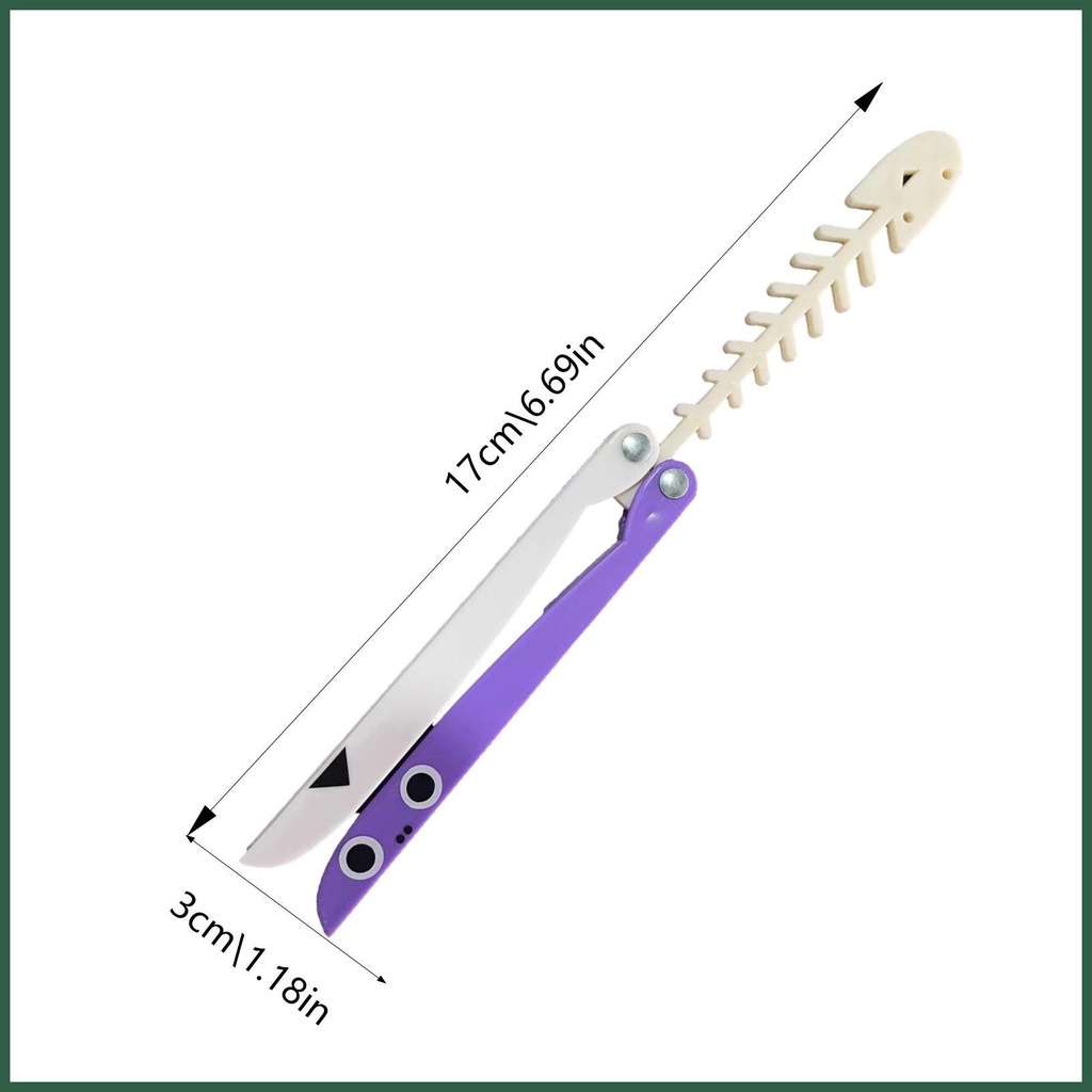 Fidget Butterfly Knives Sakaban Turtle Fish Bone Design Stress Relief ...