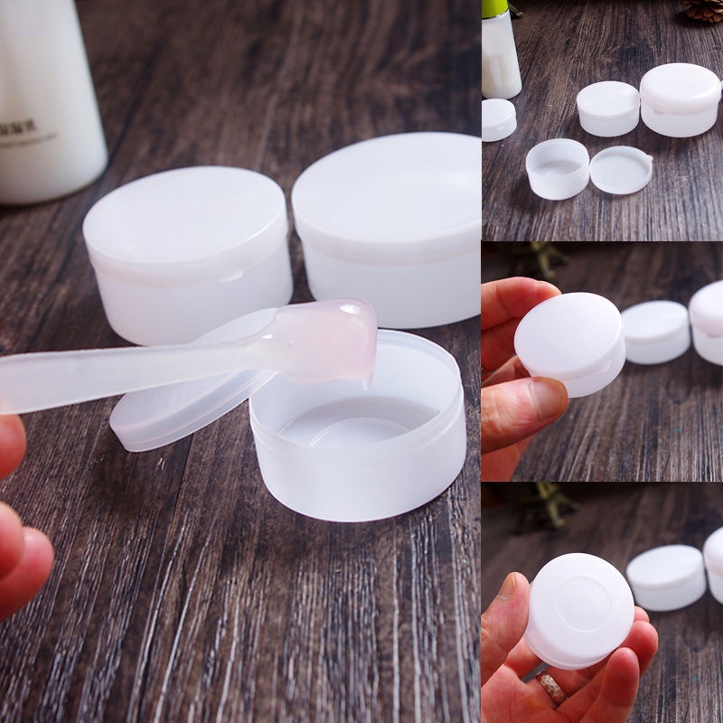 5g/10g/20g/30g/50g/100g white plastic cosmetic sample tank empty cream ...