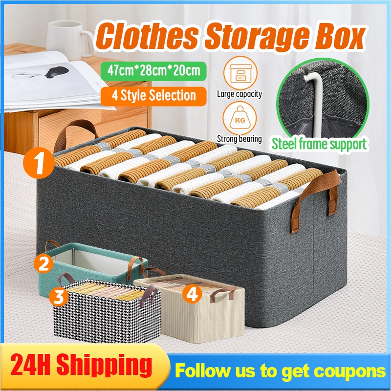 Foldable Iron Rack Clothes Storage Box Large Underwear Organizer ...