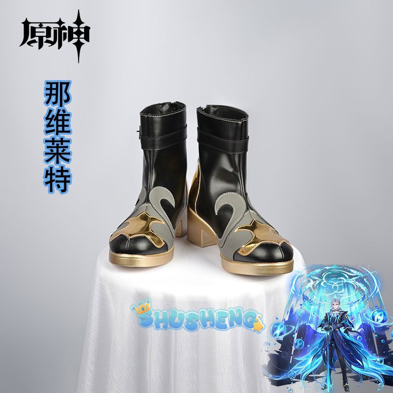 Genshin Impact cos Neuvillette Cosplay Anime character shoes | Shopee ...