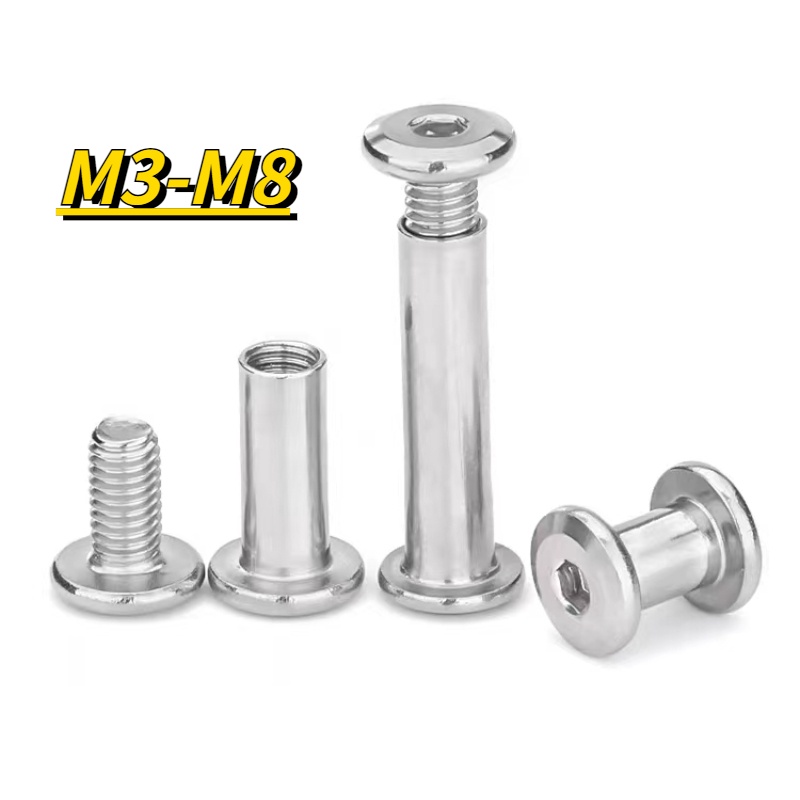 [COD] 304 Stainless Steel Hexagon Socket Socket Female Pair Lock Screw ...