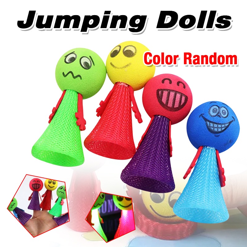 Mini LED Bouncing Doll Vent Toy Light Up Spring Toy Kids Gift Lootbag ...