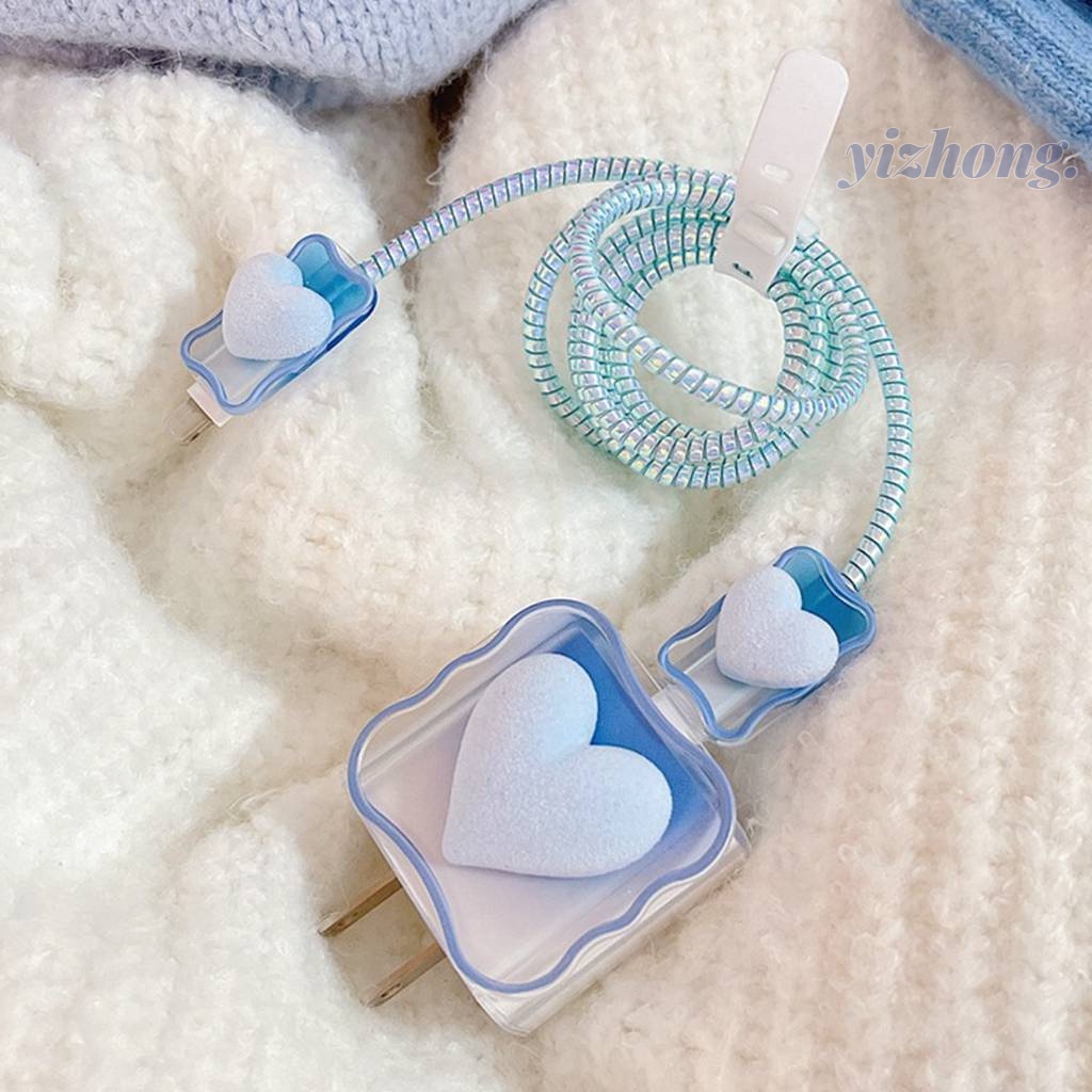 Charger Case 5PCS Set For iPhone 18W/20W Gradient Color Plush Love ...