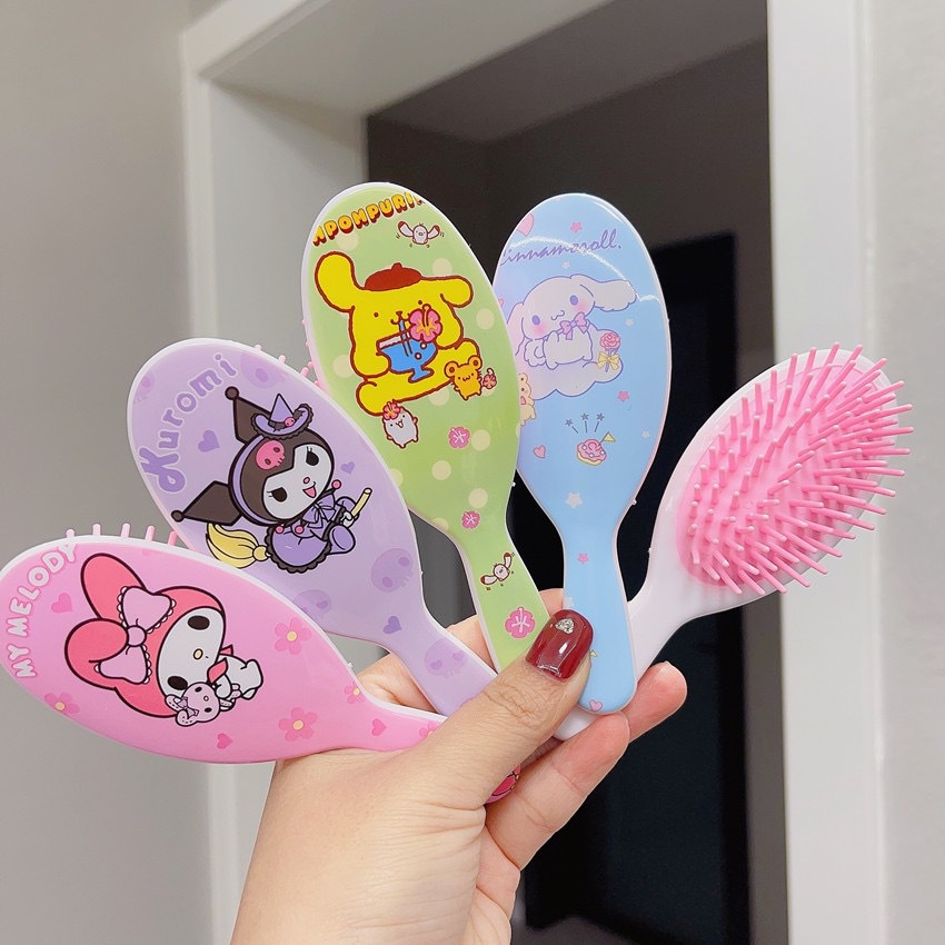 Sanrio Kuromi Melody Air Cushion Comb Cinnamorol PomPom Purin Kawaii ...
