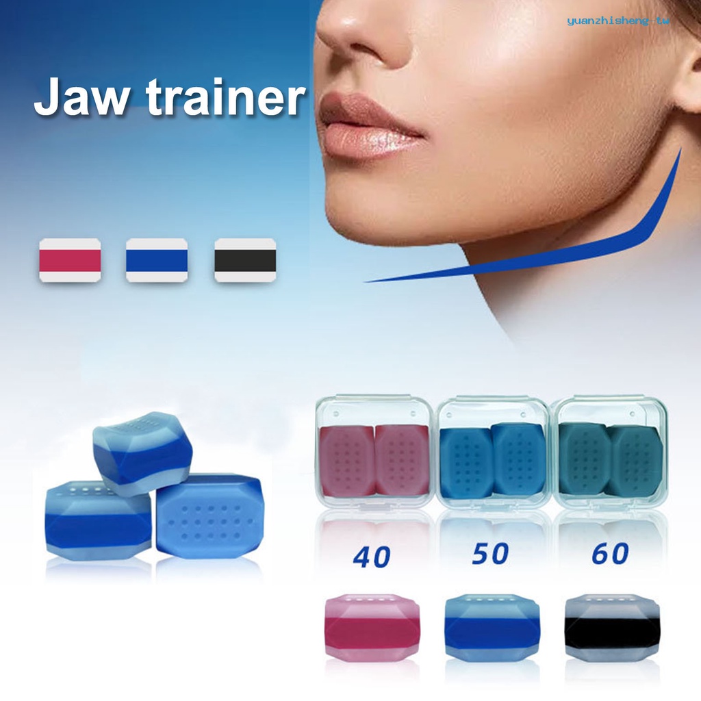 【YS】2Pcs Men Women Jawline Exerciser 40/50/60 lbs Resistance Levels ...