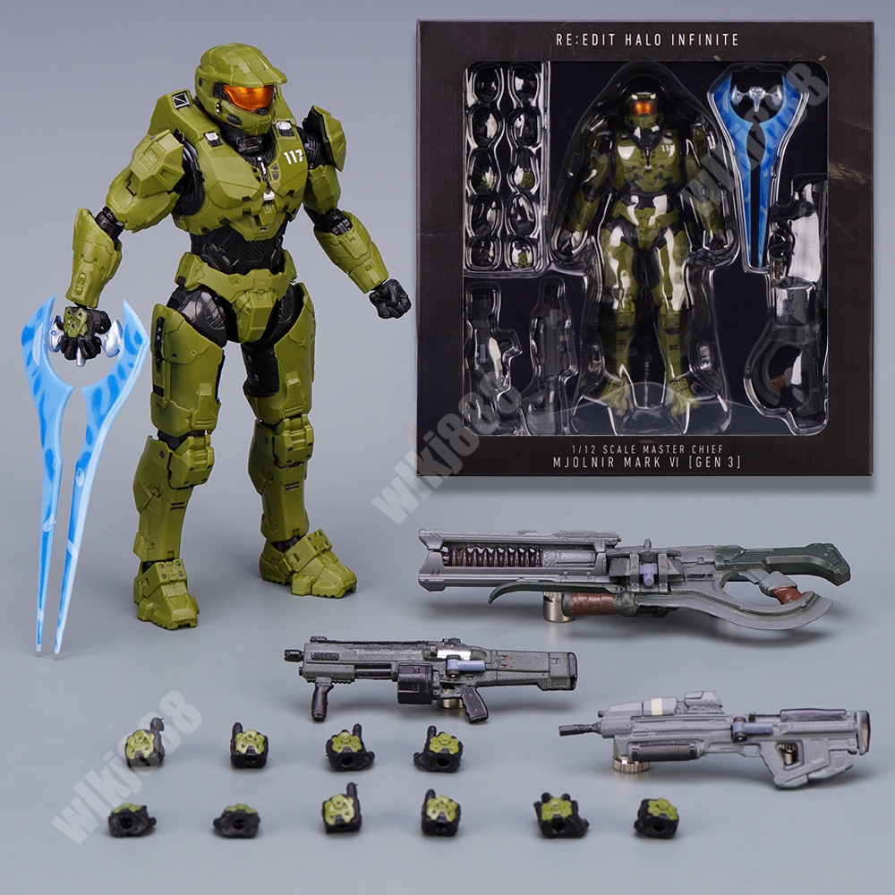 HALO Action Figure Master Chief 1/12 Sentinel Change Face Game ...