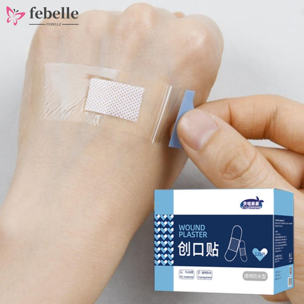 FEBELLE 50PCS/120PCS Waterproof Adhesive Wound Plaster Transparent ...