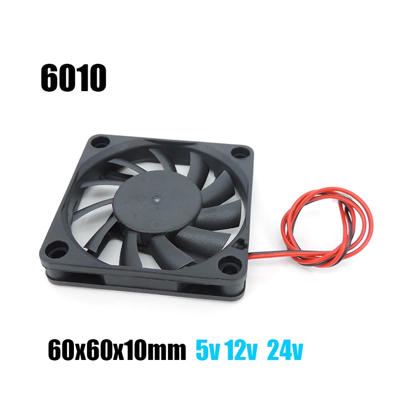 6010 6cm 60mm DC 5v 12V 24V Cooling Fan Brushless for Reprap 3D Printer Parts DC Cooler ...