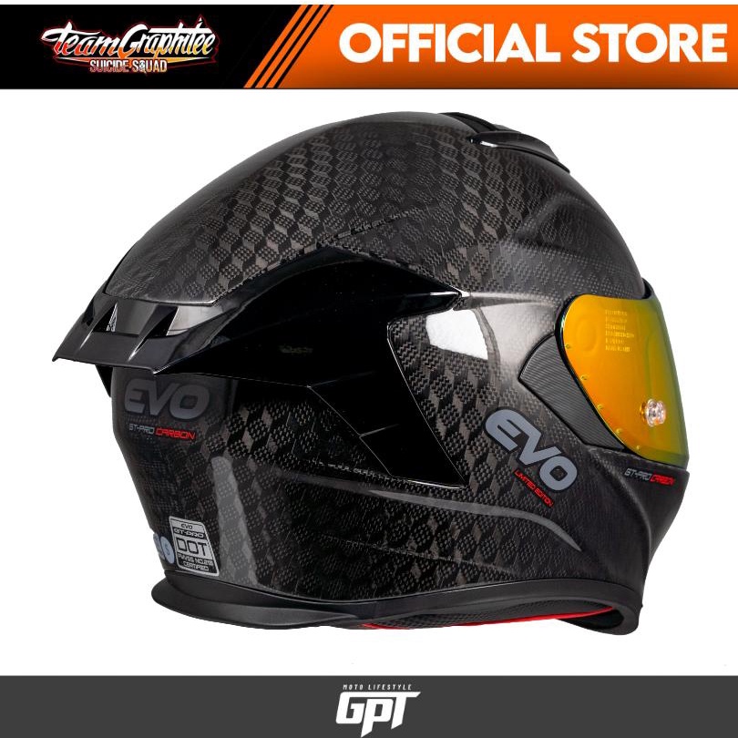 EVO GT-PRO Carbon Series Full Face Dual Visor Helmet With Free Clear Lens | Shopee Philippines