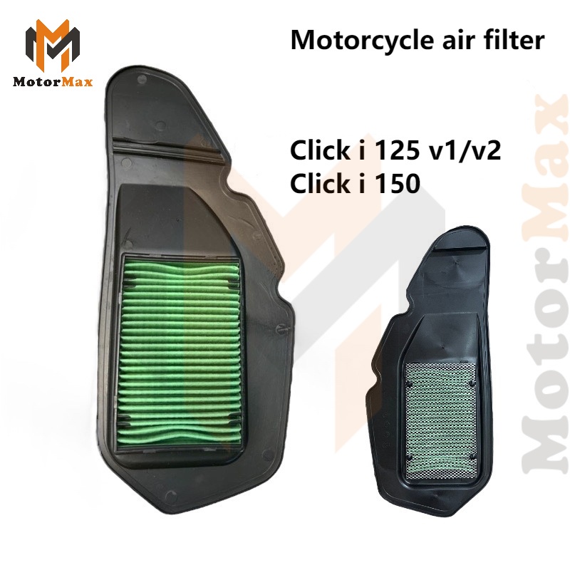 MotorMax Motorcycle Air Filter Element Honda Click I 125 Fi V1 V2 Click ...