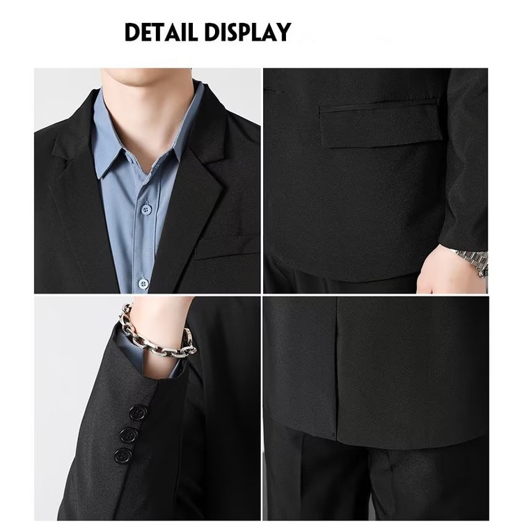 Echo Gents Formal Business High Quality Wedding Black Suit Dress Office ...