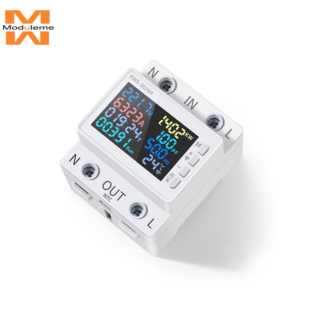 Digital Energy Meter Multifunction Din Rail Power Meter KWH Meter with ...
