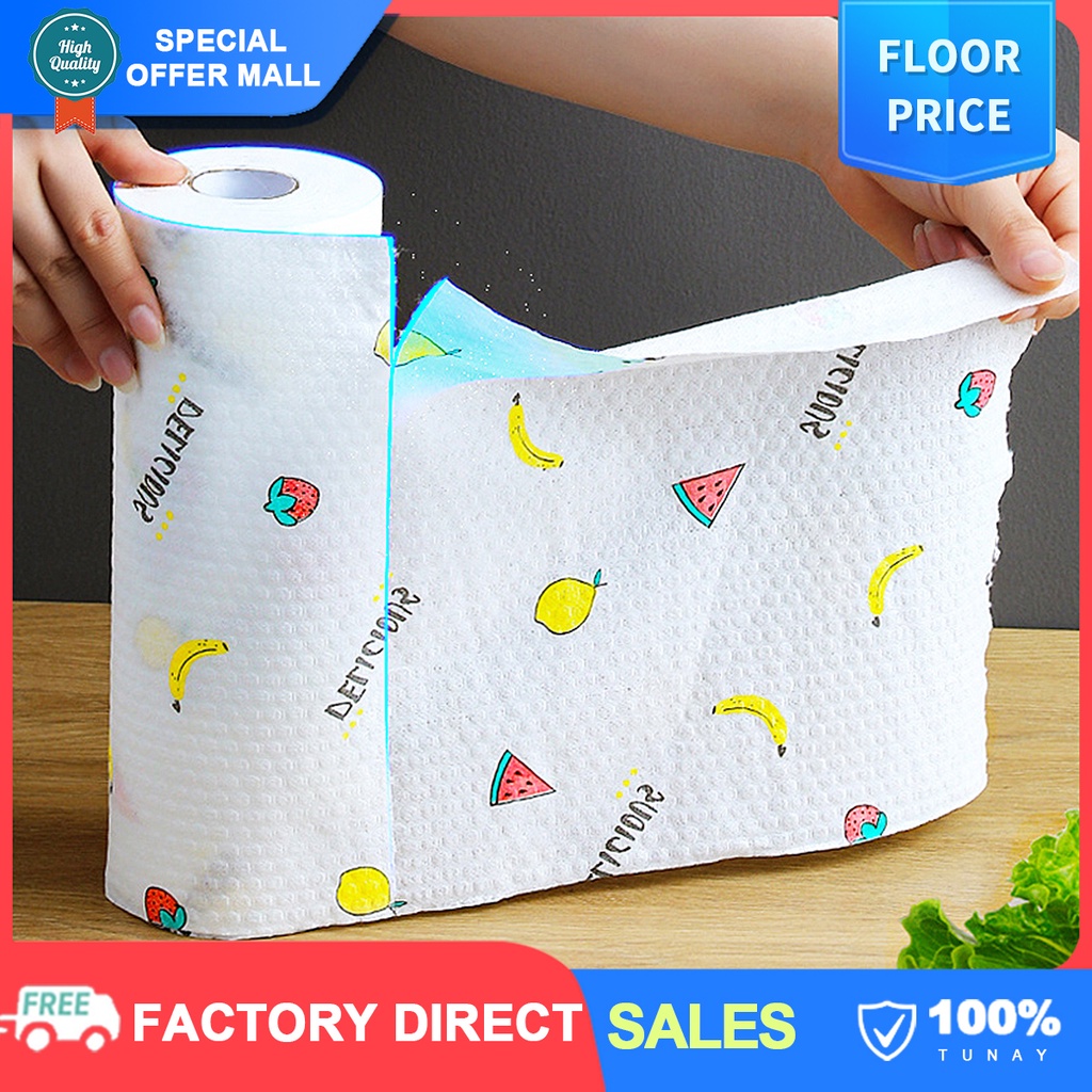 【Japanese Original】50pcs Per Roll Disposable Lazy Cleaning Rag Cloth ...