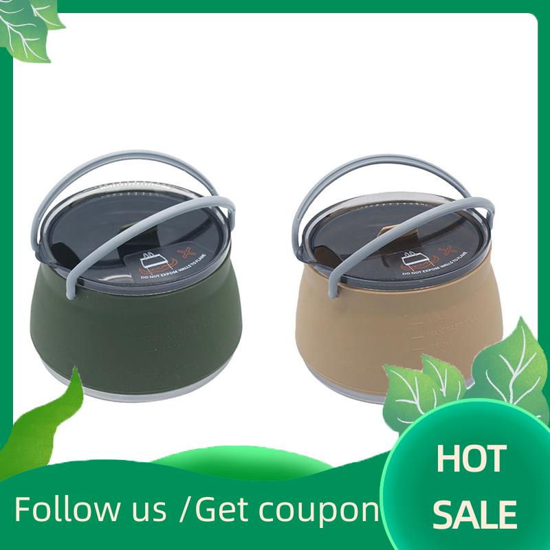 【In stock】Silicone Folding Kettle Camping Teapot Portable Coffee Tea ...