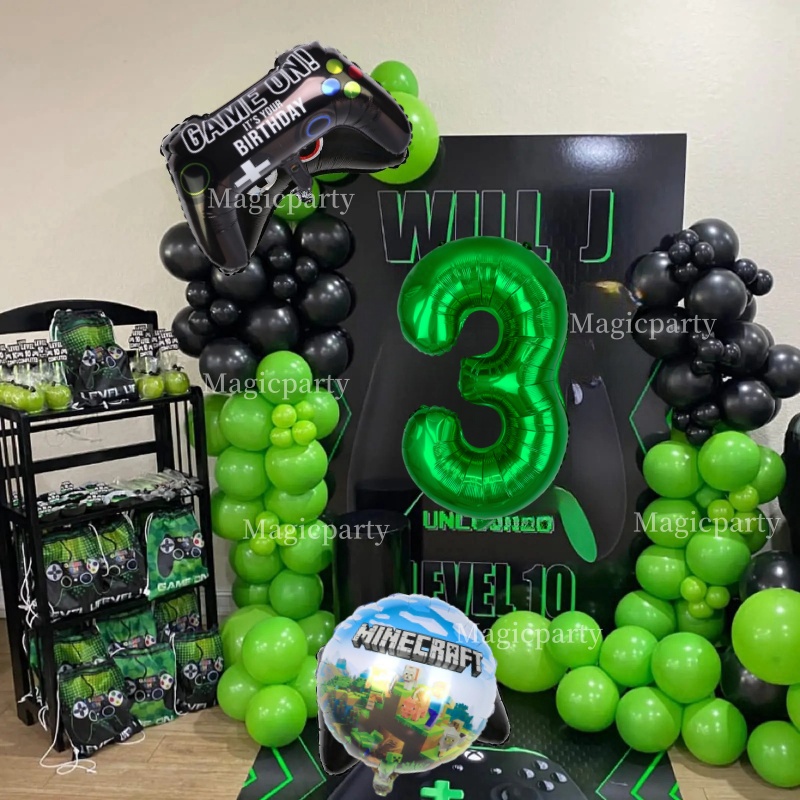 Minecraft Balloon Game Handle Balloon 32inch 0-9th Number Foil Balloons ...