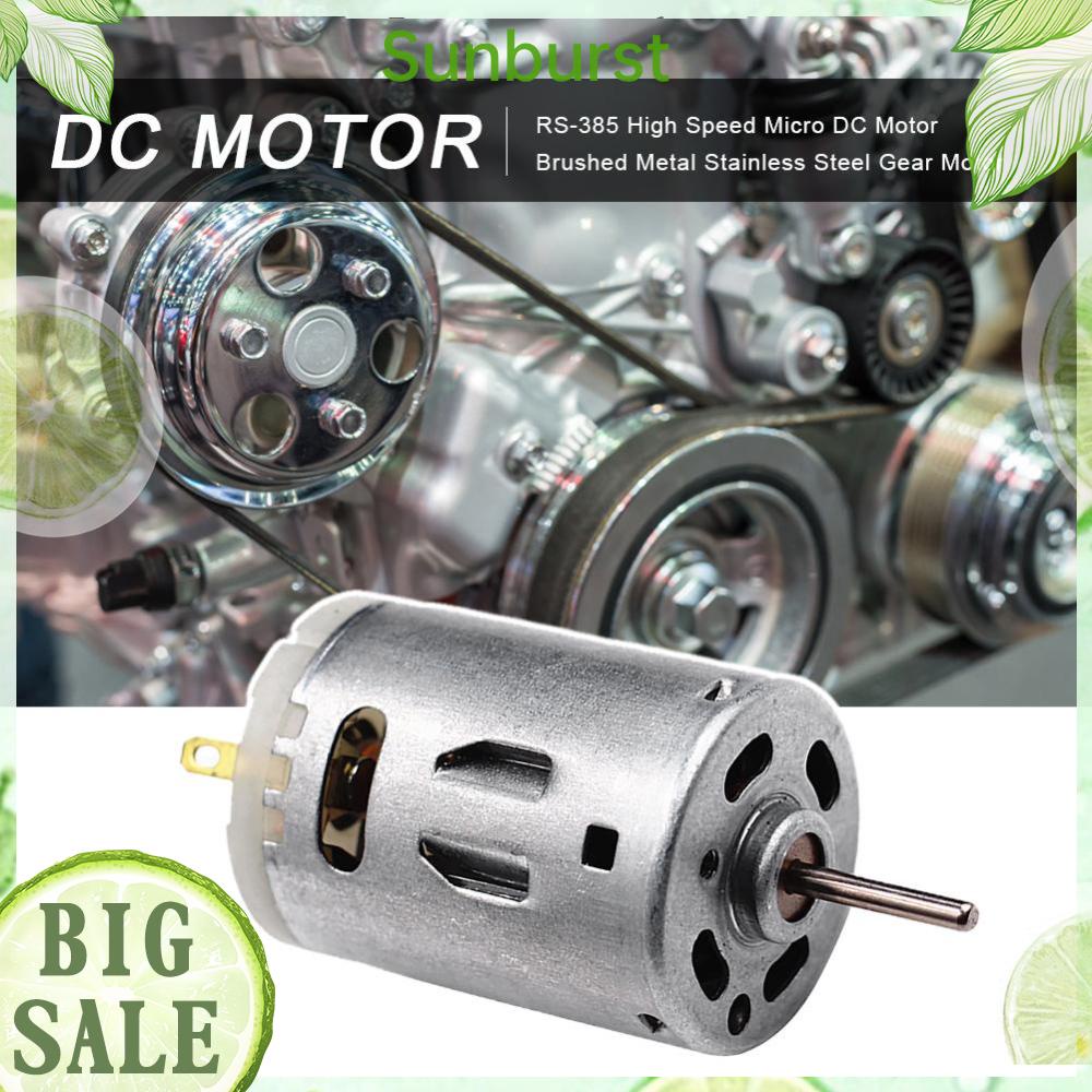 Mini RS-385 High Speed Micro DC Motor Brushed Metal Stainless Steel ...
