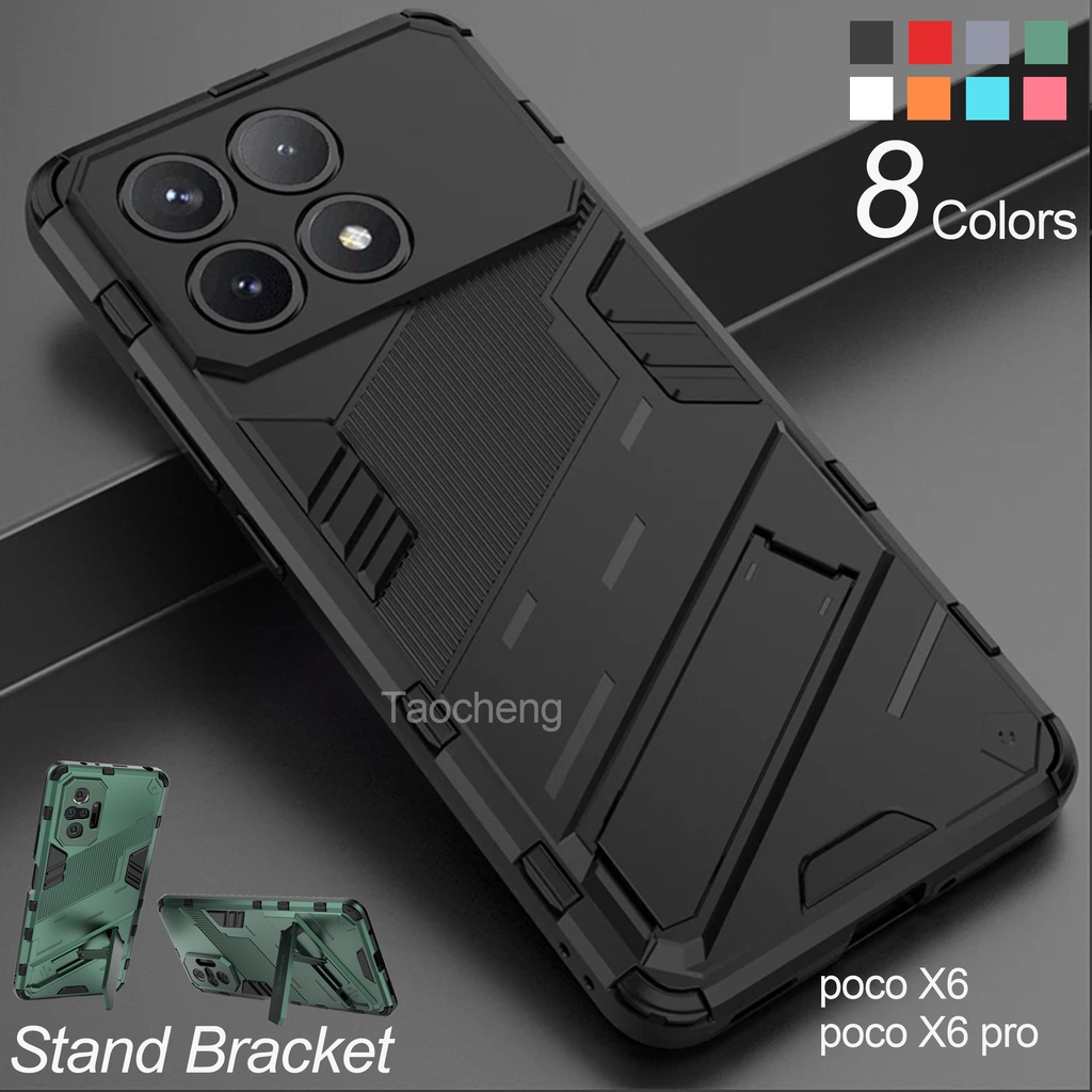 For Xiaomi Poco F6 X6 M6 Pro 5g 2024 Armor Shockproof Phone Case For