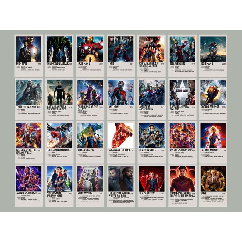 【hot sale】 A6 / Photocard Size Marvel Mini Poster Polaroid Inspired ...
