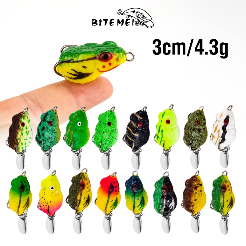 1Pcs 3cm/4.3g Mini Soft Frog Thai Casting Lure 16Colors Soft Jump Frog ...