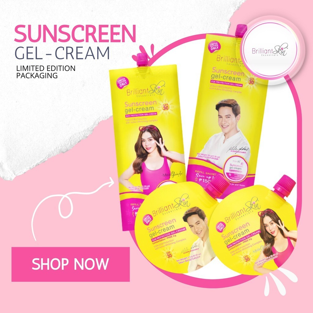 Brilliant Skin Essentials Sunscreen Gel Cream SPF 30 | 50g & 13g ...