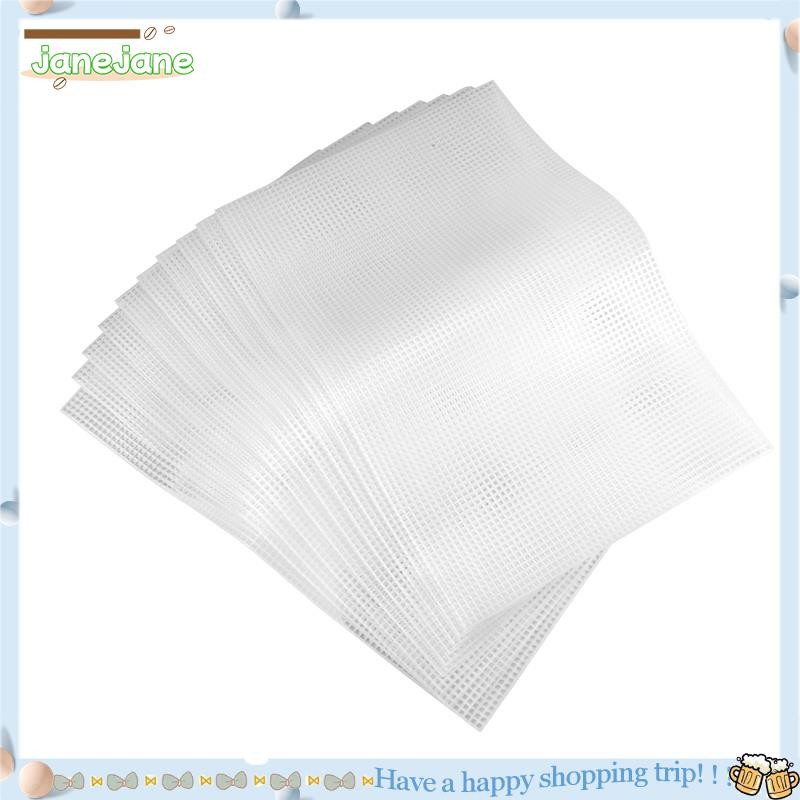 【janejane】10PCS Mesh Plastic Canvas Sheets 19.6x13 Inch for Embroidery ...