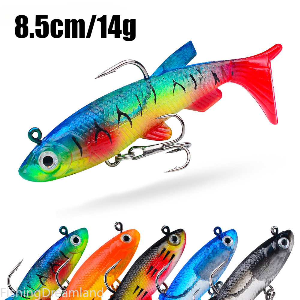 8.5cm/14g Lead Soft Bait Lure Bait Sea Bass Boat Fishing Bionic Fake ...