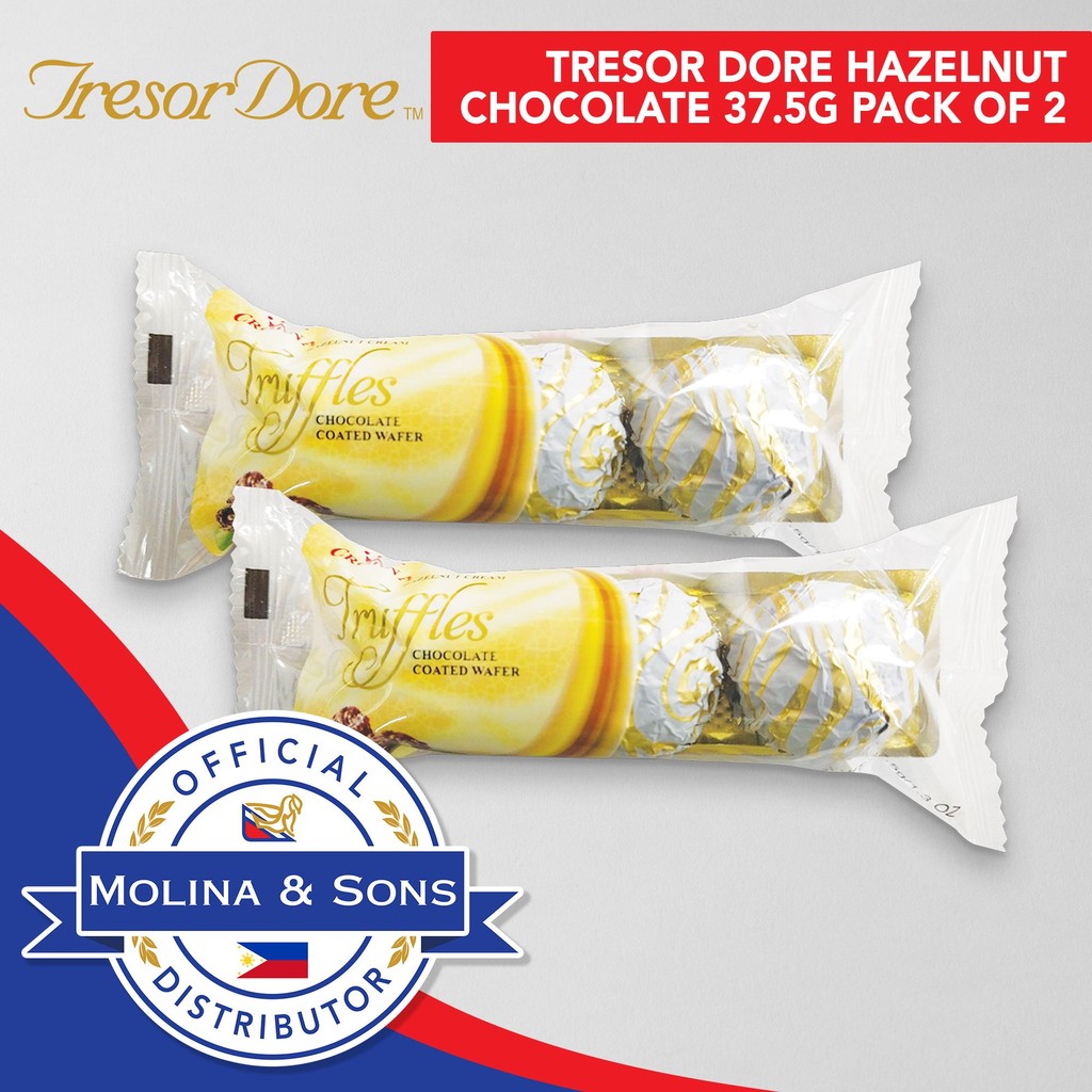 TRESOR DORE HAZELNUT CHOCOLATE 37.5G PACK OF 2 | Shopee Philippines