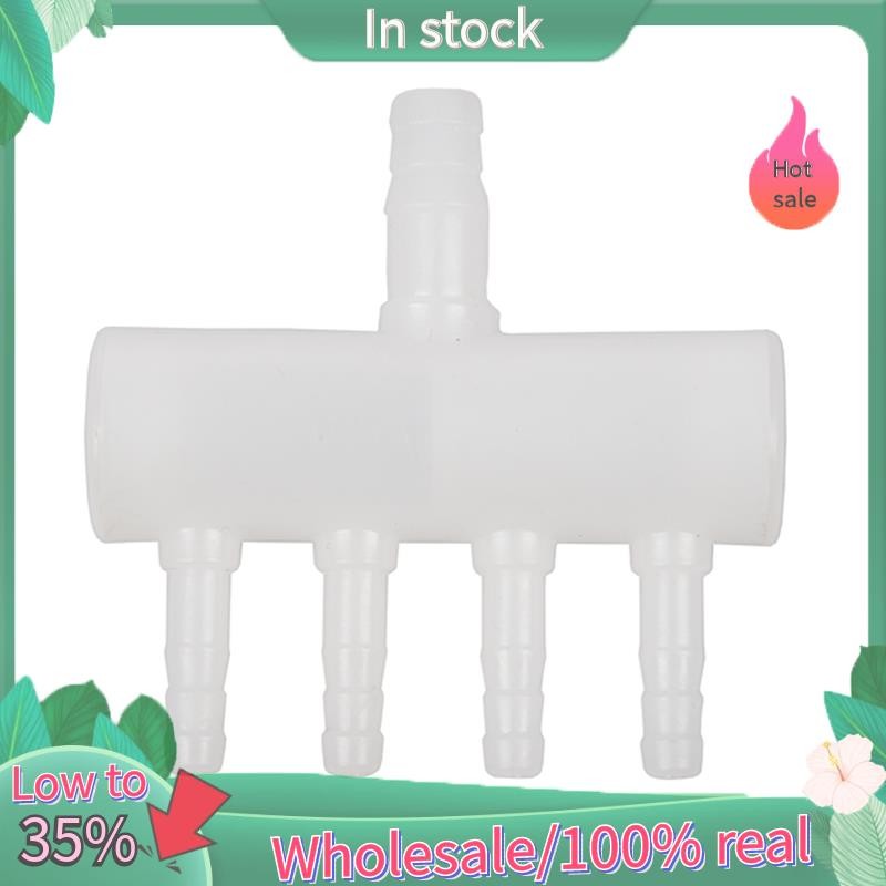 Plastic 4 Way Aquarium Oxygen Tube Fitting Splitter Manifold Tap Valve ...