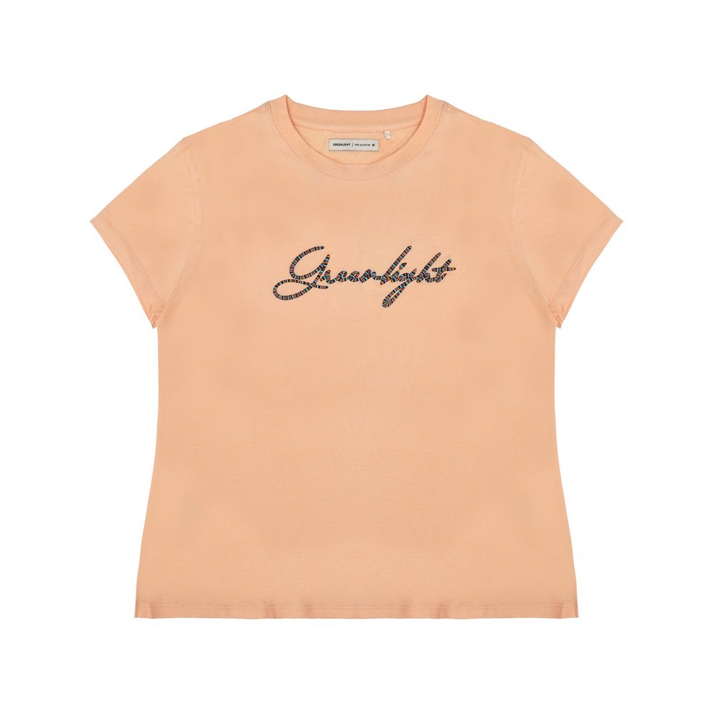 KATUN Greenlight Women's Short Sleeve Slim Fit Cotton T-Shirt with ...