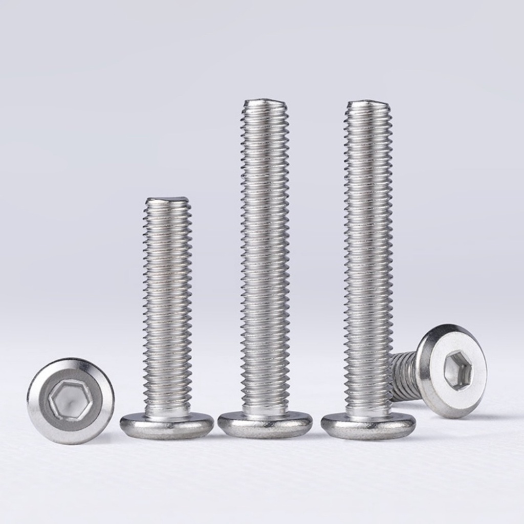 [JC] M10/m12 304 Stainless Steel Flat Head Chamfering Screw Flat Round ...
