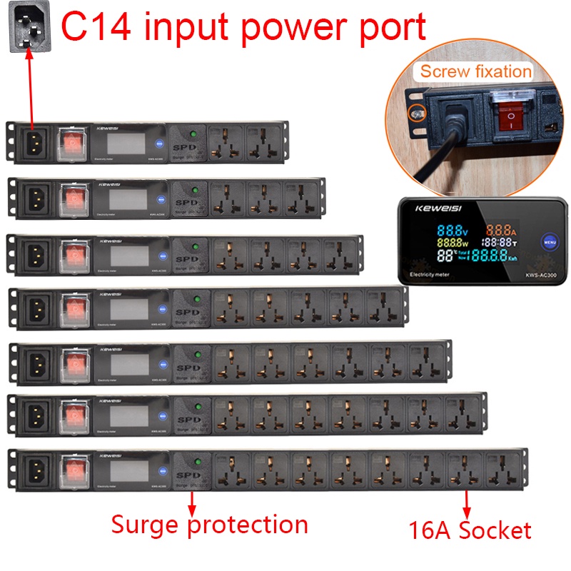 Cabinet Installation Of Pdu Power Distribution Device Voltmeter Ammeter Power Meter Power